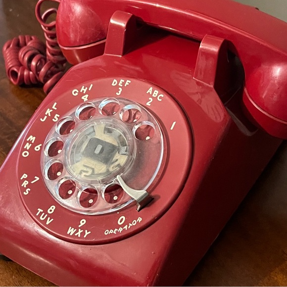 Western Electric | Other | Vintage Red Rotary Telephone | Poshmark